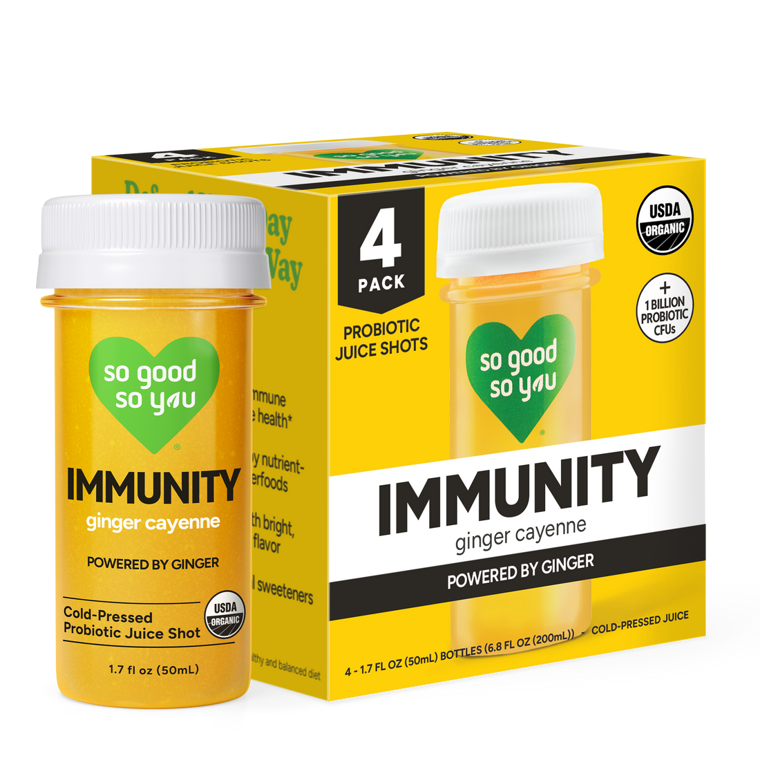 Ginger Immunity Shot + Probiotics | So Good So You