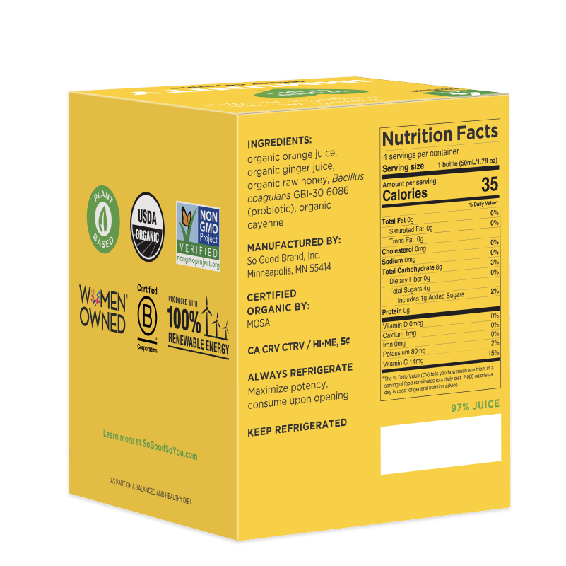 Immunity Shot Pack with Probiotics | So Good So You